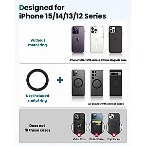 EXELIQ Tesla Phone Mount Holder for Model 3/Y, Magnetic Phone Holder for Screen, Tesla Magsafe Mount with Triple-Hook Vent Clip, Compatible with iPhone 15 14 13 12 Pro Max and All Phones