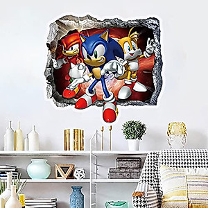 The Hedgehog Cartoon Wall Stickers for Kids Bedroom Decoration Background Wall Decals Home Decor