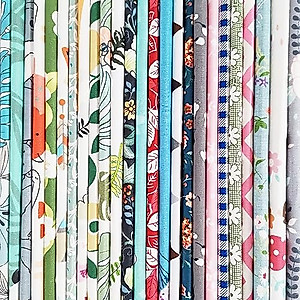 ZGXY Fabric, 50 pcs/lot Top Cotton 8" x 8" (20cm x 20cm) Squares Patchwork, Precut Multi-Color and Different Pattern for Sewing Quilting Crafting, Home Party Craft Fabric DIY Sewing Mask