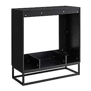 SEI Furniture Frescan Color Changing Electric Fireplace, Black