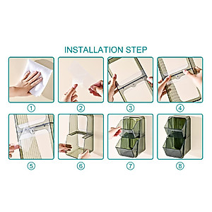 Plastic tea bag Organizer Box Caddie Storage Box Kitchen Pantry Wall storage box with 2 drawers, countertops, hold coffee, tea, sugar packets, cream, beverage bean, (1Pcs+2Pcs 720ML seal pot)