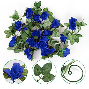 Yatong Artificial Flowers 2 Bundles Silk Rose with 18 Heads Flowers for Wedding Decoration Bridal Bouquets Home Garden Party