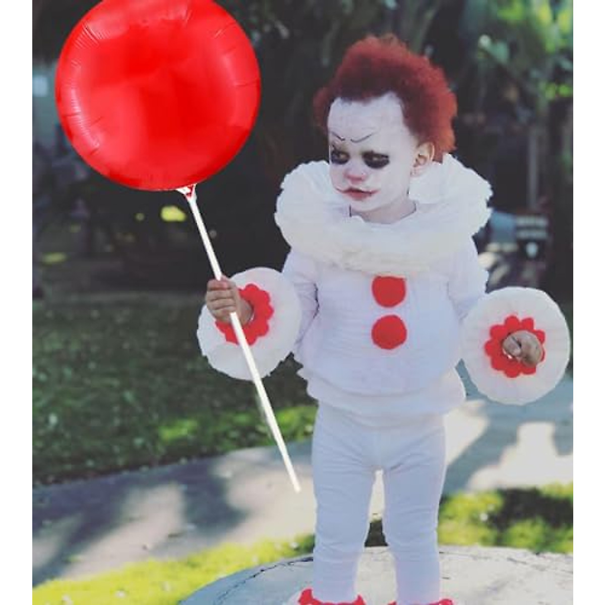 12 Pack Halloween Decoration Includes Reusable Cool Red Balloon Kit with Balloon Sticks with Cups, Halloween Prop,Halloween Decoration for Halloween Cosplay