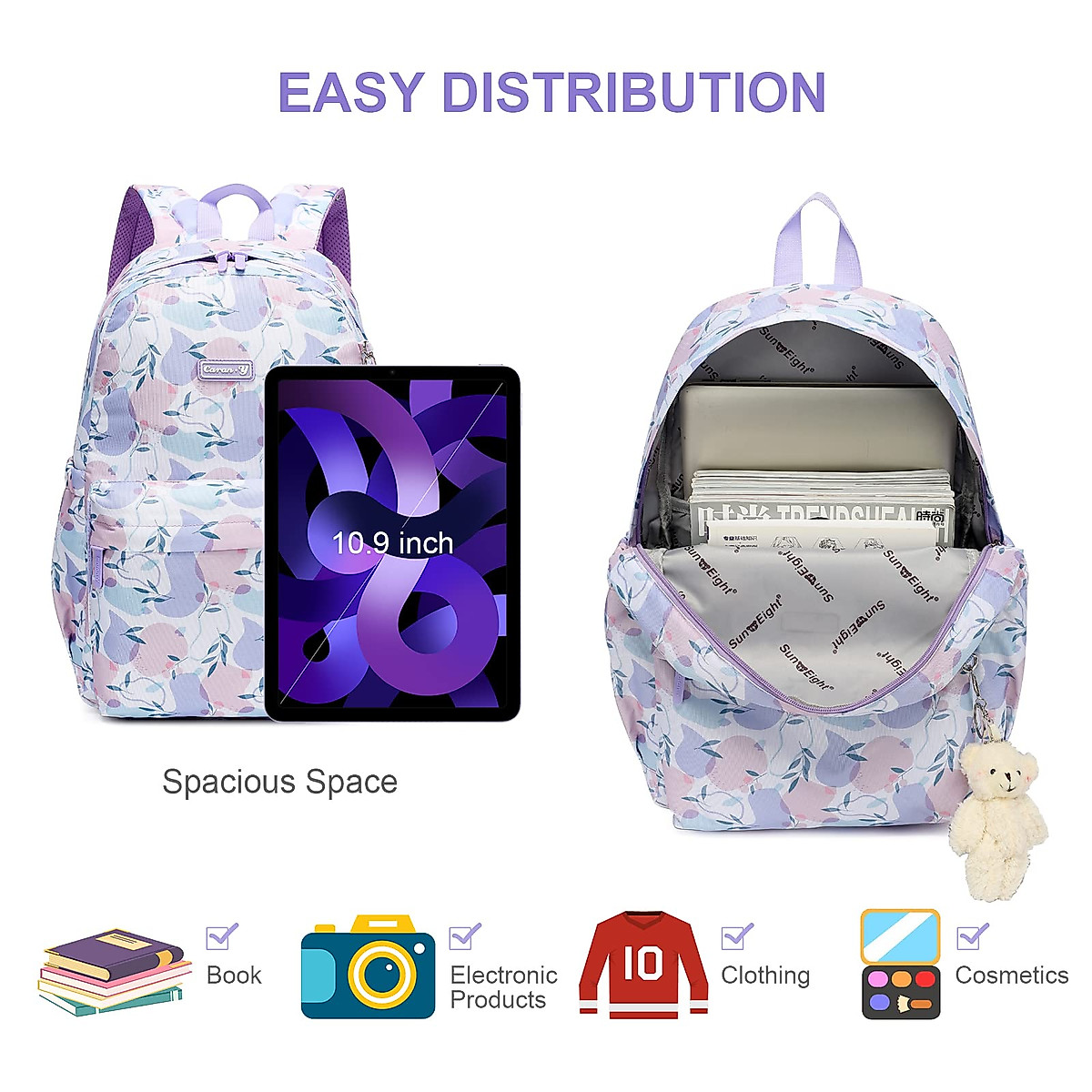 Netlmfg Mini Backpack - Kids Bags for Backpacks School - Bookbag with DIY Cute Pendant - Lightweight Waterproof Back pack with Chest strap- School Bags for Boys Girls(Girl Boy 6+ Years)