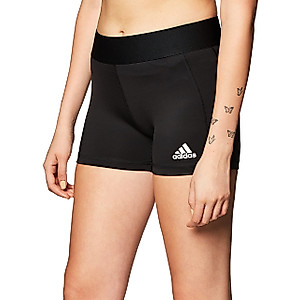 adidas Women's Alphaskin Volleyball 4-Inch Short Tights Black/White S3
