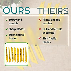 Bates- Reciprocating Saw Blades, Saw Blades, 8 Pack, Saw Blade Set, Saw Blades Metal, Saw Blades Wood, Metal Saw Blades, Reciprocating Saw Blades Metal, Reciprocating Saw Blades Wood, Sawsall