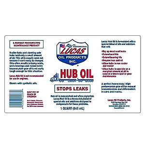 Lucas Oil 10088 Hub Oil - 1 Quart
