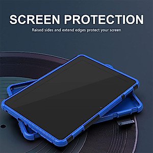 TASSKTO Dual Layer Heavy Duty Rugged Shockproof Impact Resistance Drop Proof Military Grade Kids Case with Kickstand for（2020 Release Fire HD 8 & HD8 Plus Case 10thGeneration, Not fit Samsung iPad 8