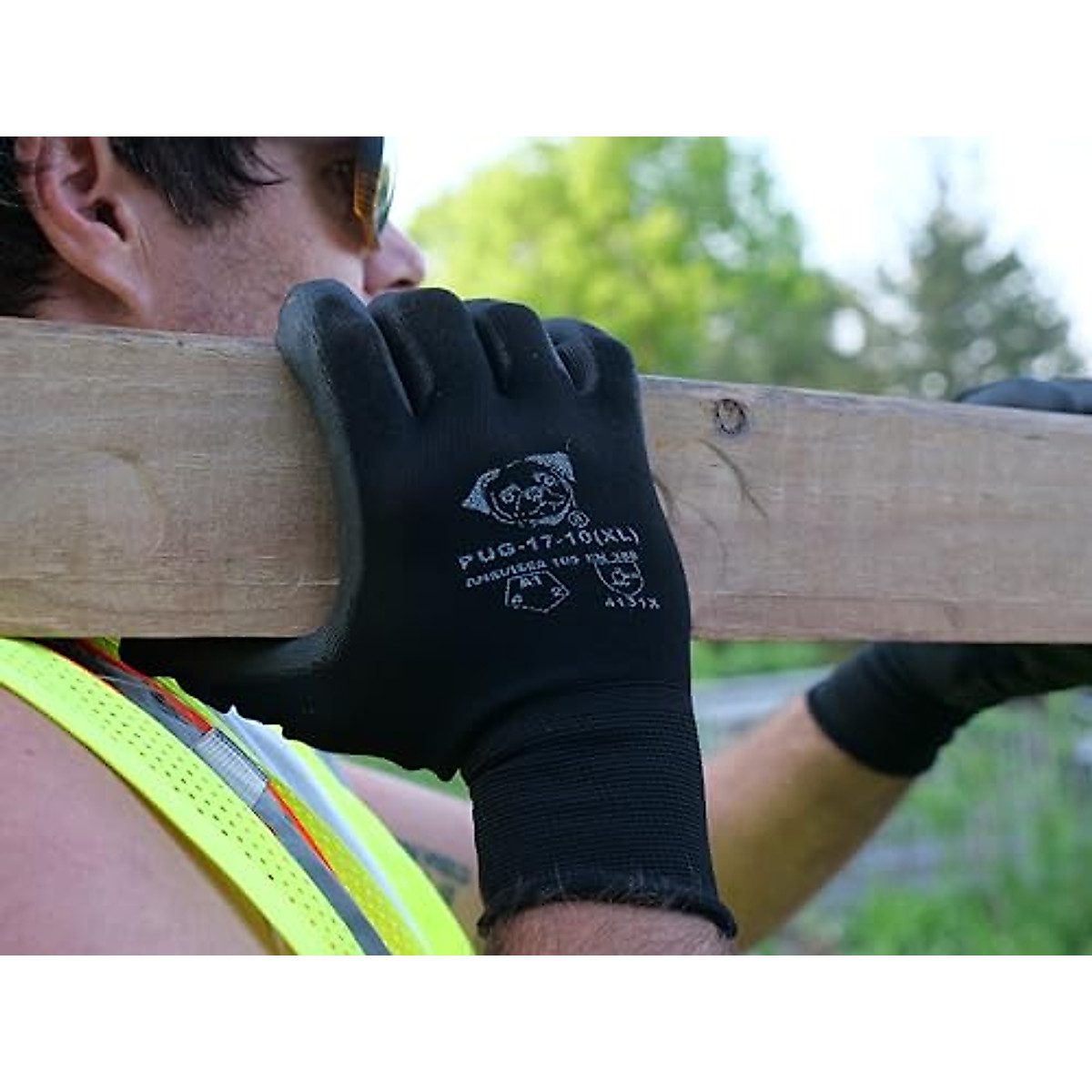 Global Glove Safety Work Gloves work gloves, Black, Large Pack of 144 US