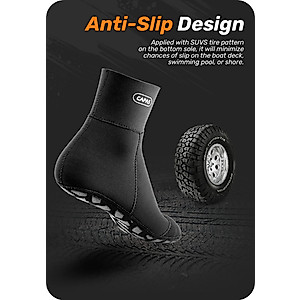 CAPAS 2mm Neoprene Socks, Beach Volleyball Sand Proof Socks, Wetsuit Diving Socks Keep Warm for Men Women