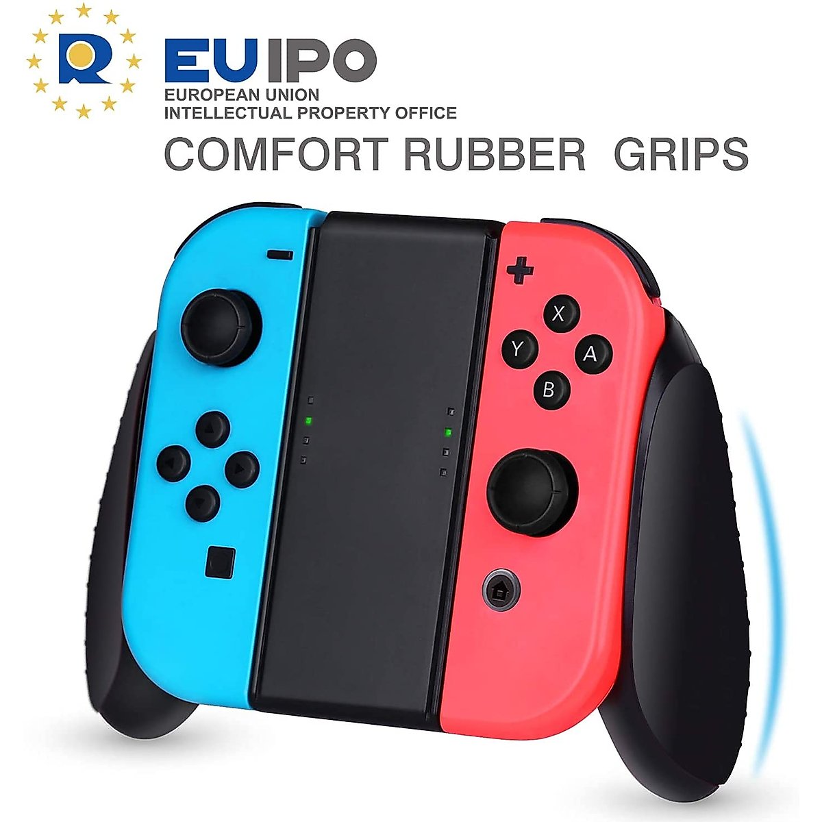 HEYSTOP Grip Compatible with Nintendo Switch OLED/Nintendo Switch JoyCon 3 Pack, Wear Resistant Game Switch Controller Handle Case Kit for Nintendo Switch Joy Con, Black
