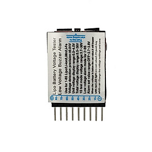 CAMWAY 5PCS 2in1 1-8s Lipo Battery Voltage Tester,RC Low Voltage Buzzer Alarm+ Digital Battery Capacity Tester RC Cellmeter-7 Lipo Battery Tester LCD Battery Checker Controller