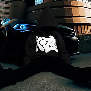 BLUBUKLKUN black women friday deals Kozy Hoodie Y2K Sweatshirt for Men Streetwear Hoodies Graphic Cropped Hoodie Men Unisex Long Sleeve Trendy (Black, S)