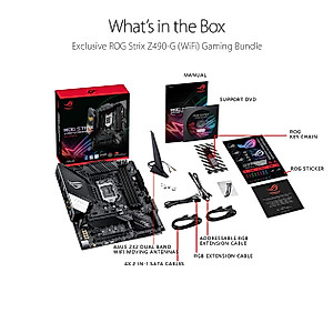 ASUS ROG Strix Z490-G Gaming (WiFi 6) Z490 LGA 1200 (Intel® 10th Gen) SFF Micro ATX Gaming Motherboard (12+2 Power Stages, Intel® 2.5 Gb Ethernet, Bluetooth v5.1 and Aura Sync)