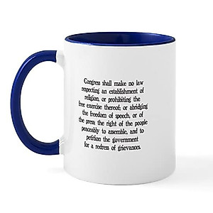 CafePress First Amendment Mug Ceramic Coffee Mug, Tea Cup 11 oz