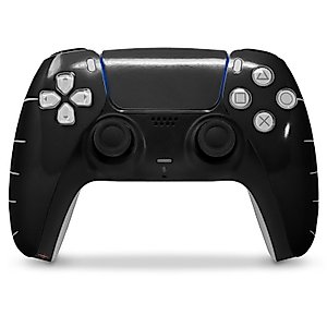 WraptorSkinz Skin Wrap compatible with Sony PS5 DualSense Controller Solids Collection Color Black (CONTROLLER NOT INCLUDED)