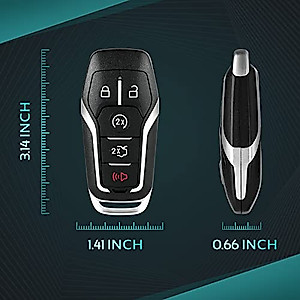 HelloAuto Key Fob Fits Ford Explorer 2016-2017 Fusion Edge Mustang, Keyless Entry Remote Key Fob Shell for Lincoln MKZ MKC MKX FCC ID : M3N-A2C31243300