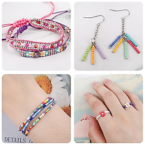 DICOBD 31200pcs 2mm Small Glass Seed Beads, 24 Color Craft Beads for Bracelets Jewelry Making and Crafts, with a Storage Box