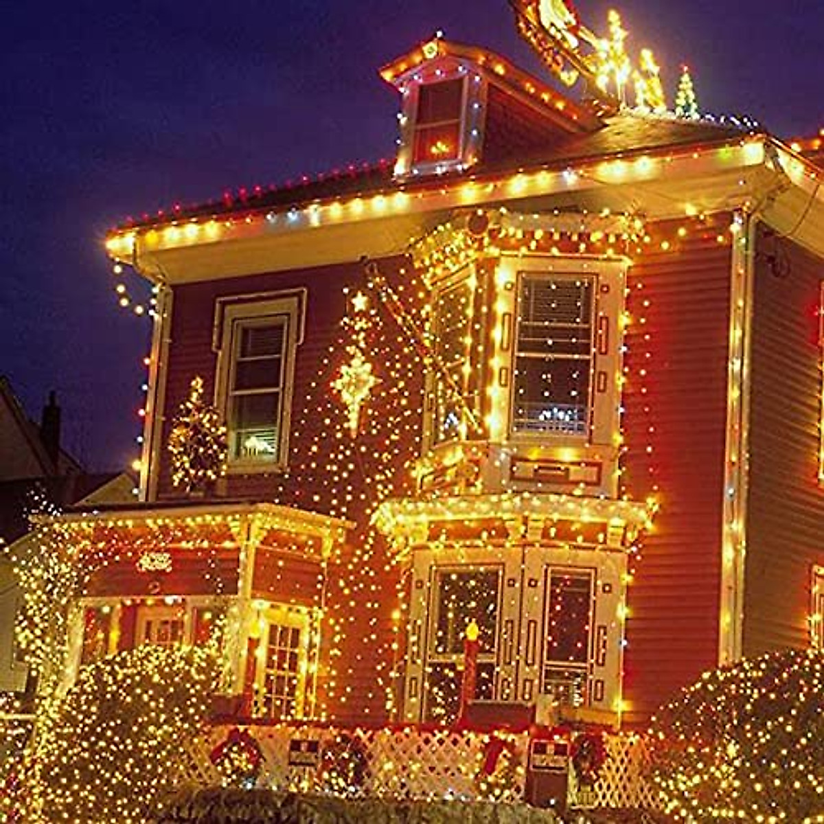 JLTX Solar Garden Lights,LED Solar String Lights, Solar Fairy Lights with 8 Modes, Waterproof Solar Lights Outdoor for Tree, Garden, Home, Wedding, Party