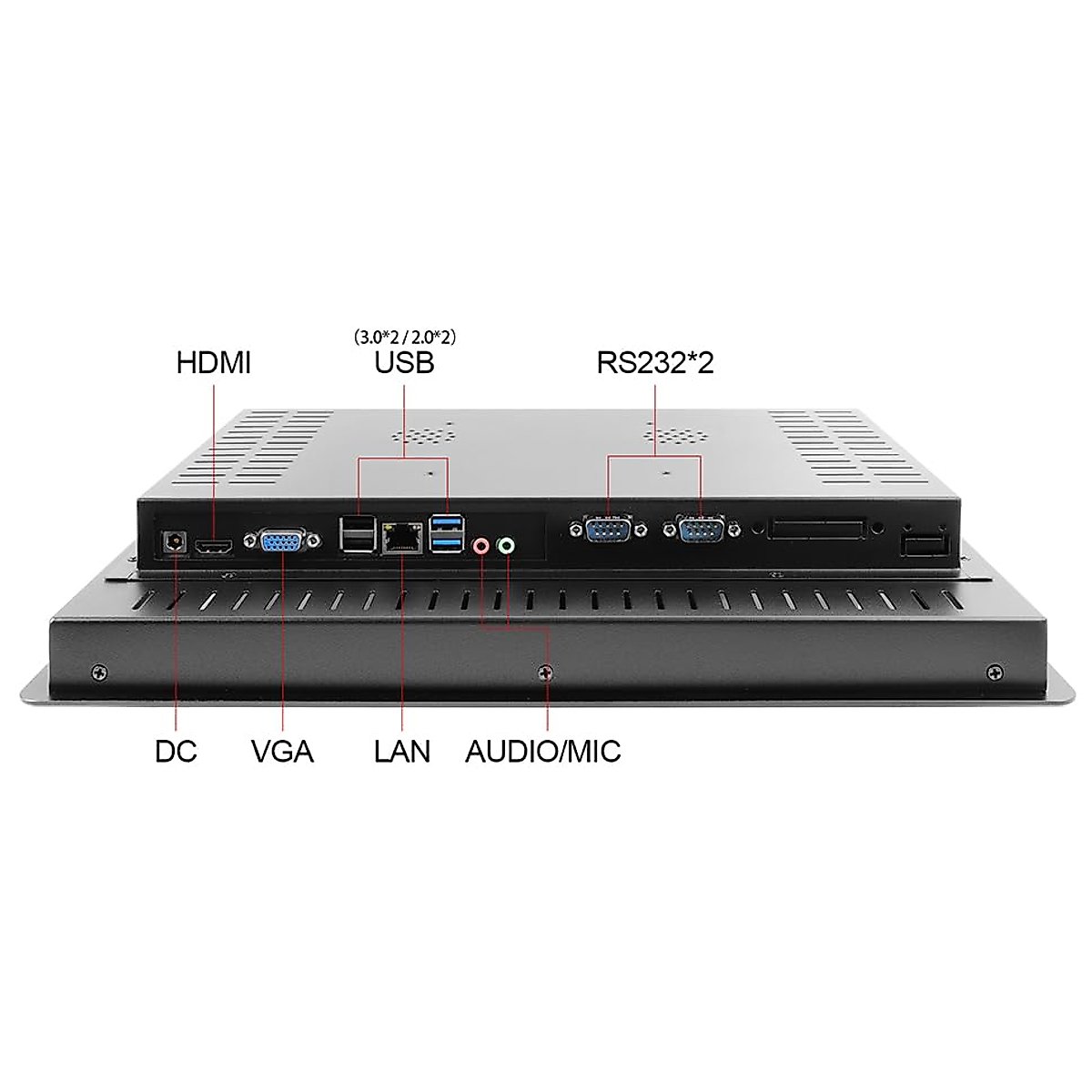 LEANGLE 10.4" 4:3 Industrial Embedded Touch Panel PC,Capacitive Touch Screen,Intel CORE i5-10210U,2*COM,Windows 10