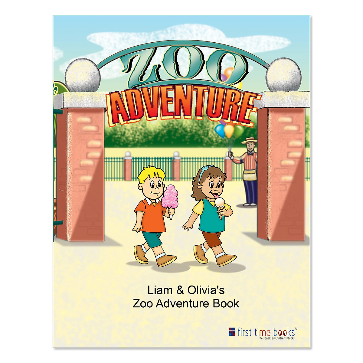 Personalized Children’s Zoo Adventure Storybook – Customize with Child’s Name, Hair Color, Gender, and Ethnicity | 28-Page 8.5” x 11” Paperback by First Time Books