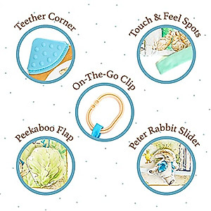 KIDS PREFERRED Peter Rabbit Soft Book with toy, Teether and Crinkle, 5 Inches