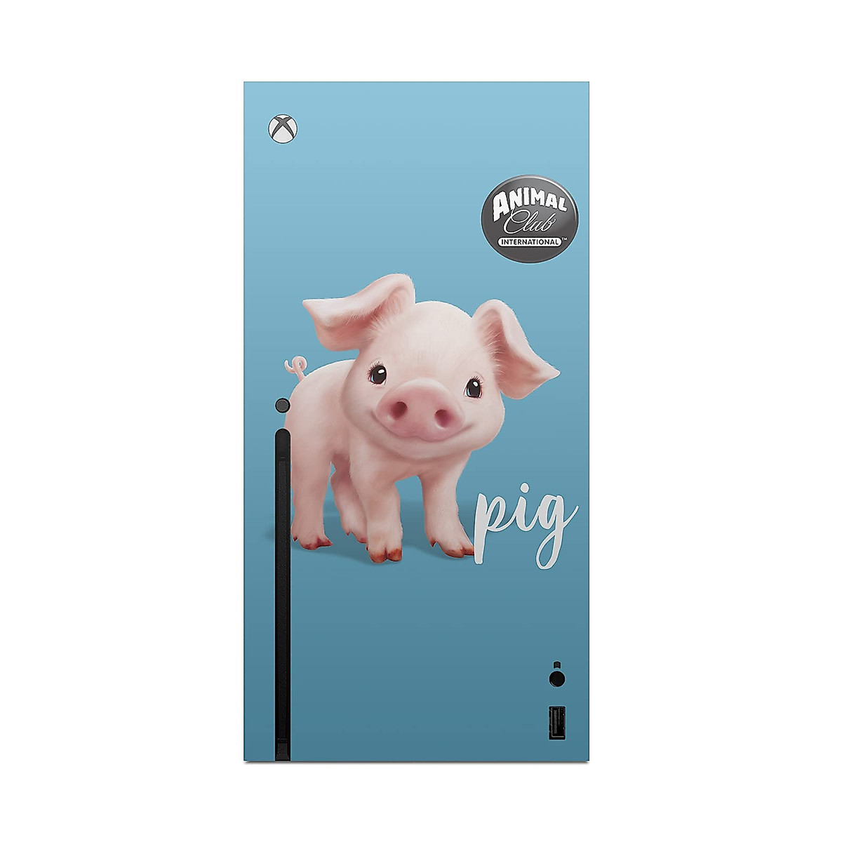 Head Case Designs Officially Licensed Animal Club International Pig Faces Matte Vinyl Sticker Gaming Skin Case Cover Compatible with Xbox Series X Console