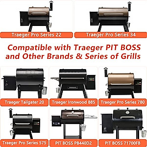 2 PCS Reusable Silicone Grease Bucket Liner for Traeger Drip Tray Liner for Traeger Grill Accessories for Pit BOSS Pellet Grill Traeger Pro Series Tailgater Ironwood Grill (Orange)