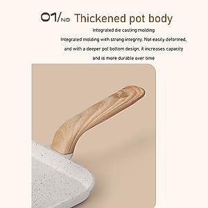 Divided Frying Pan, 3 Section Grill Pan All in One Pan Fried Egg Pan for Breakfast Gas Stove Induction Cooker