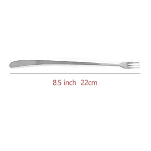 [JSeven] Long Handle Forks, Stainless Steel Dessert Forks, Fruits, Pickles Forks, Fancy Table Forks (12 Pcs)