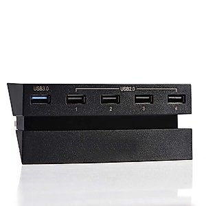 USB 3.0/2.0 Expansion Hub, 5 Ports USB Splittter with LED Indicators - Includes 4 USB 2.0 Port and 1 USB 3.0 Port- Fit for PS4 Gaming Console