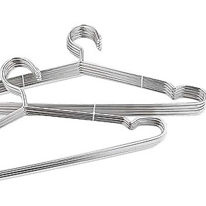 Tosnail 50 Pack Stainless Steel Strong Wire Metal Hangers Heavy Duty Clothes Hangers - 16.5"/42cm