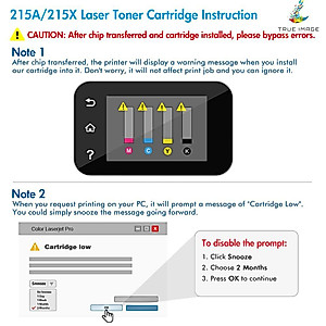 TRUE IMAGE Compatible Toner Cartridge Replacement for HP 215A W2310A for HP Color Pro M182nw M183fw M155 W2311A W2312A W2313A Printer Toner (Black Cyan Yellow Magenta, 4-Pack)