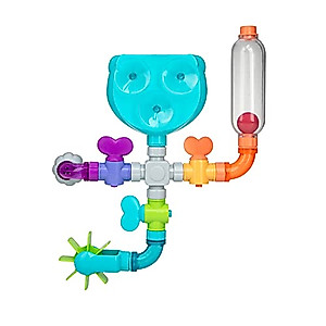 Nuby Wacky Waterworks Pipes Bath Toy with Interactive Features for Cognitive Development