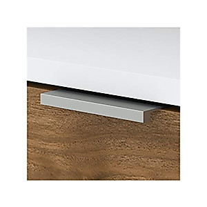 Bush Business Furniture Jamestown L Shaped Desk with Drawers, 72W, Fresh Walnut/White