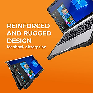 Gumdrop DropTech Laptop Case Fits HP EliteBook x360 1030 G7/G8 (2in1). (Does Not Fit Other G7/G8 Models)–Drop Tested, Rugged, Shockproof Bumpers for Reliable Device Protection– Black