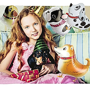 SOTOGO 14 Pieces Walking Animal Balloons Pet Dog Balloons Dog Balloon Air Walkers, Kids Gift Birthday Party Décor