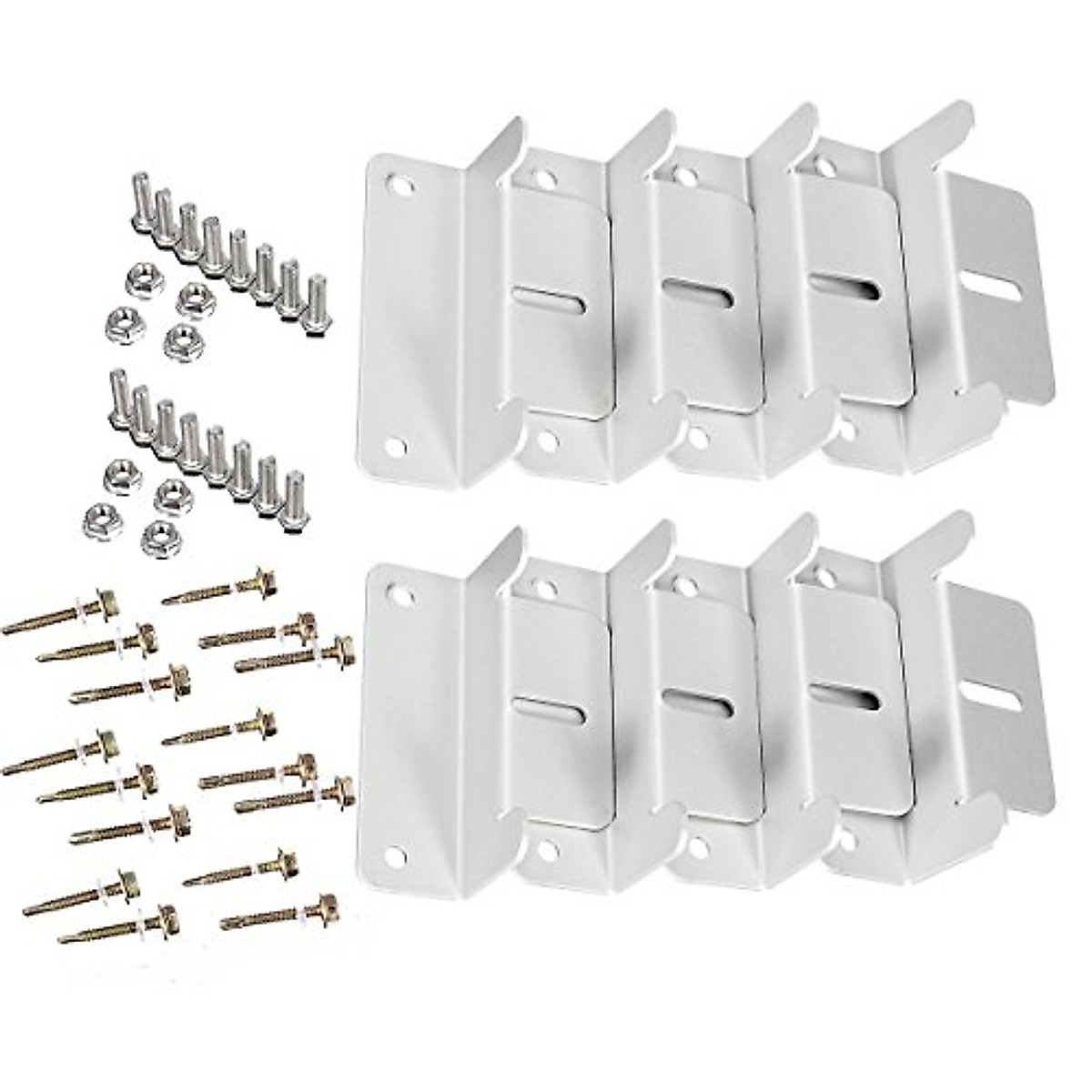 NUZAMAS [Upgraded 2 Set of Z Brackets Solar Panel Mounting Kits Sets for RV Boat Car Truck Caravan Home Mounted Off Grid Roof (Total 8 Units)