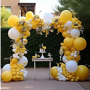 Green Yellow Balloon Garland Double Stuffed Balloons Different Sizes Latex matte Yellow Green Balloon Pastel Emerald Green Yellow Balloon Arch Kit for Birthday Baby Shower Wedding Sunflower Party Deco