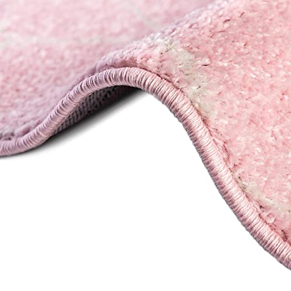 Unique Loom Trellis Frieze Collection Area Rug - Geometric (4' 1" x 6' 1", Light Pink/ Ivory)