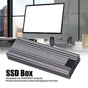 SSD Enclosure Case, Multipurpose SSD Box Silicone Grease Stable Heat Dissipation Core Sticking Design for for OS X Operating System