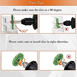 𝗥𝗮𝗱𝗶𝗮𝗹 𝗕𝗿𝗶𝘀𝘁𝗹𝗲 𝗗𝗶𝘀𝗰, GOXAWEE 66Pcs (1") Detail Abrasive Brush Kit (1/8" Shank Mandrel) for Rotary Tool - Mixed Grit 80# 120# 220# 400# 600# 1000#