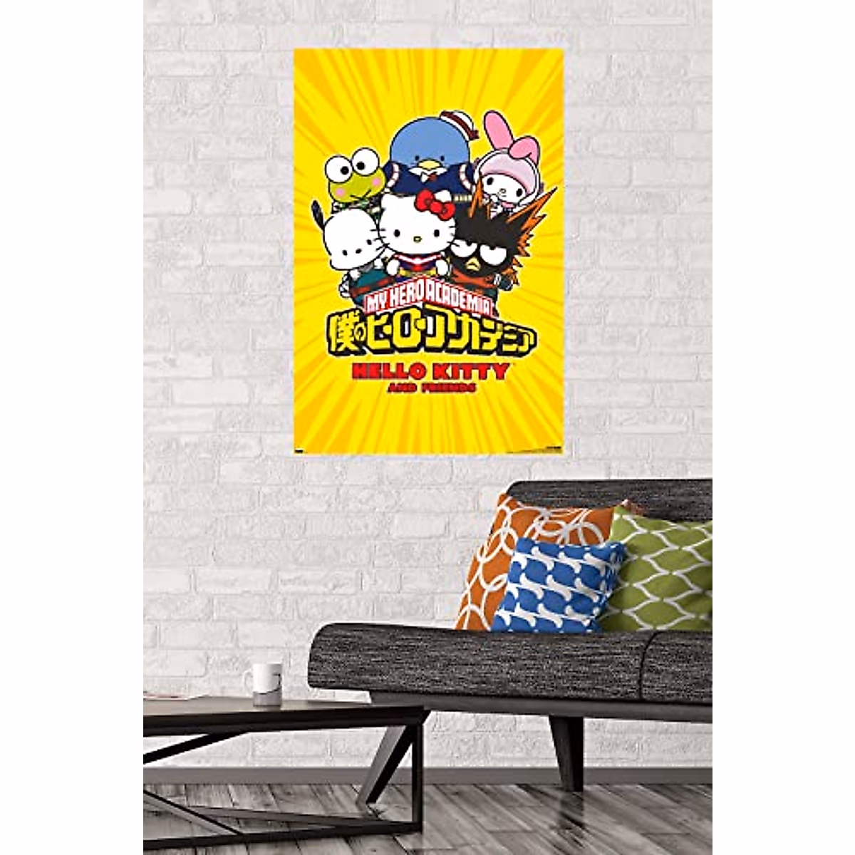 Trends International My Hero Academia x Hello Kitty and Friends - Group Wall Poster, 22.375" x 34", Unframed Version