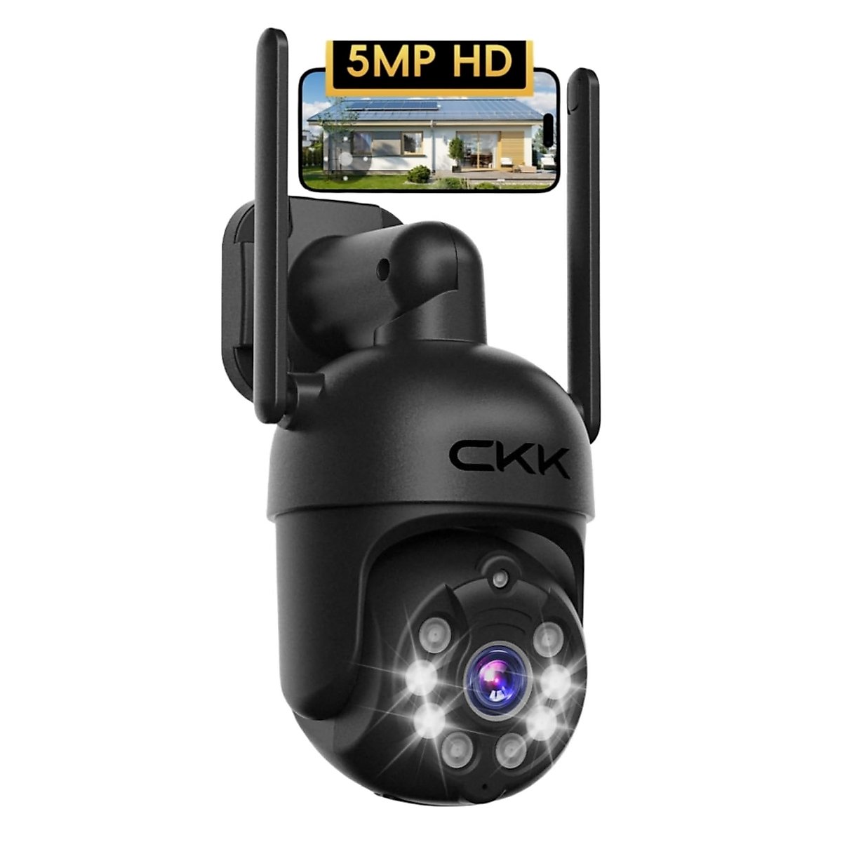 [3K Security Camera Outdoor] Color Night Vision, Wireless PTZ Cameras for Home Auto Tracking, IP66 2-Way Audio,3K WiFi Camera for Indside/Outside Security,Human Detection, 360° View,C102