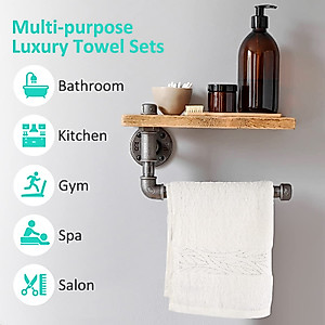 Chiicol Wash Clothes for Bathroom - Absorbent Face Wash Cloths Bulk for Men or Women, 100% Soft Cotton Bath Towels Set, Absorbent Hotel Spa Face Washcloth Towels, Bath Wash Rags.