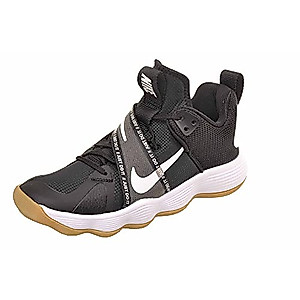 Nike Women's React Hyperset Volleyball Shoe, CI2956-010 (Black/White/Gum Light Brown, 8)