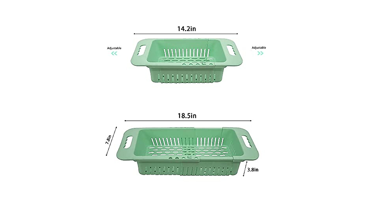 Adjustable Over the Sink Colander for Kitchen