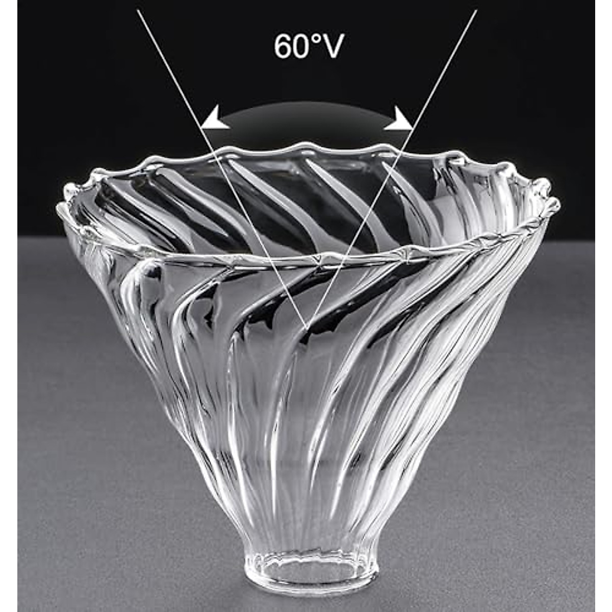 COFISUKI Pour Over Coffee Maker - 20 OZ /600ML Coffee Server with Glass Coffee Dripper, Stylish and Elegant 2 IN 1 Dripper Coffee Maker Kit Coffee Maker for Home or Office, 1-5 CUPS