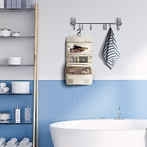 SELLYFELLY Hanging Toiletry Bag for Travel Cosmetic Makeup Organzier Waterproof Bathroom Shower Bag for Women and Men