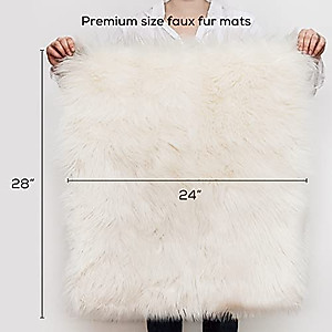 First Landings Faux Fur Newborn Photography Props Set of 2 Ultra Soft Faux Furs - Baby Photoshoot Props